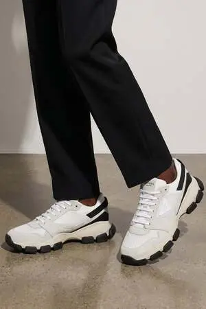 Prada Mesh And Suede Sneaker