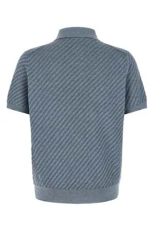 Brioni Short-sleeved Polo Shirt With Textured Weave