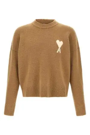 AMI Paris De Caur Sweater - Beige