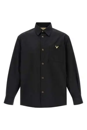 Valentino Garavani Overshirt With Vlogo Detail - Black