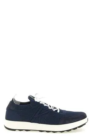 Kiton Sneaker With Technical Knit Upper - Blue