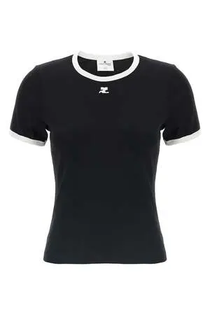 COURREGES Courrèges T-shirt With Contrast Trim