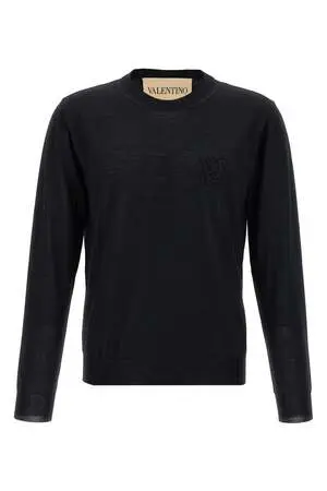 Valentino Garavani Sweater 'vg Embroidery - Black