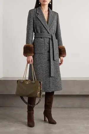 Valentino Garavani Panthea Shoulder Bag With Patchwork Construction