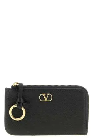 Valentino Garavani Vlogo' Coin And Card Holder - Black