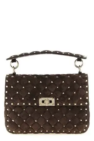 Valentino Garavani Shoulder Bag With Quilted Construction - Brown