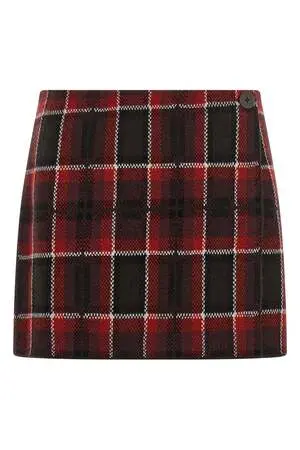 Guest In Residence Tartan Skirt - Red