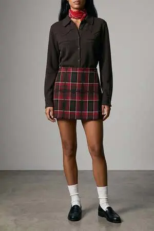 Guest In Residence Tartan Skirt
