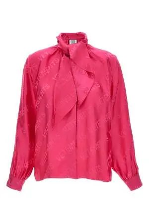 Vetements Monogram Scarf' Blouse - Fuchsia