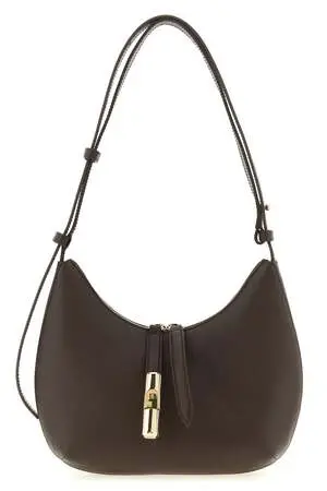 Furla Shoulder Bag With Cylindrical Detail - Brown