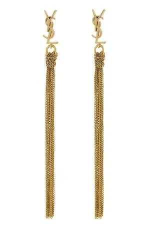 SAINT LAURENT Cassandre Tassel Earrings