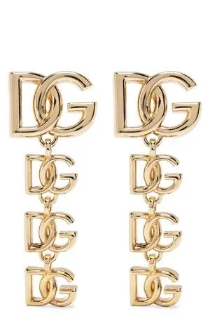 Dolce & Gabbana Drop Earring With Dg Logo