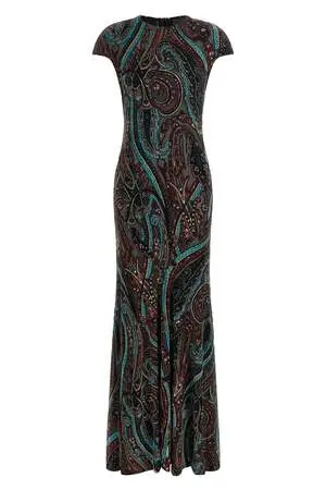Etro Devoré Velvet Gown - Multi