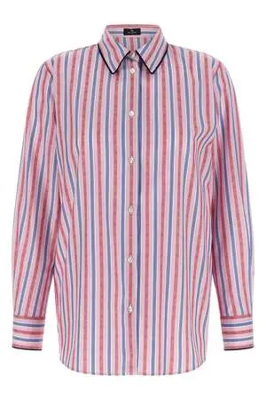Etro Cotton Jacquard Shirt With Fil Coupé Details