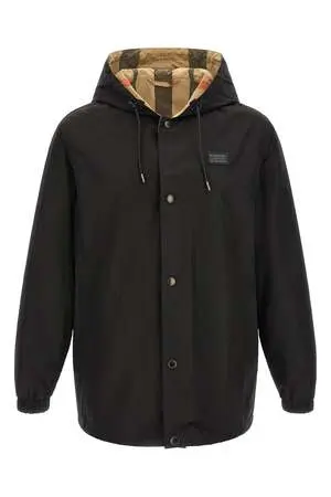 Burberry Reversible Hooded Jacket 'elmhurst - Black
