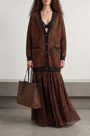 Etro Shopping Bag With Jacquard Paisley Motif