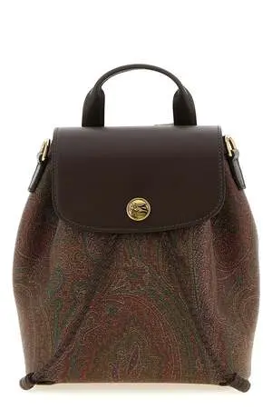 Etro Small Essential Backpack With Pegaso Detail - Multi