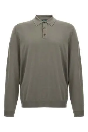 ZANONE Flexwool' Wool Polo Shirt - Gray