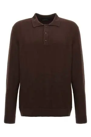 ZANONE In Cashmere' Polo Shirt - Brown
