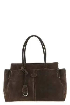 TOD'S Medium Suede Tote Bag - Brown