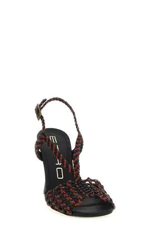 Etro Two-tone Woven' Sandals