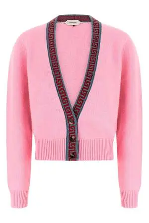 Versace Cardigan Greca Detail - Pink
