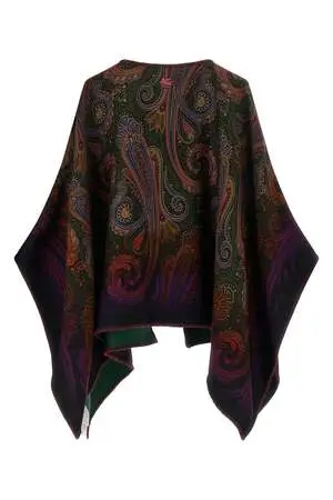 Etro Reversible Dégradé Paisley Cape