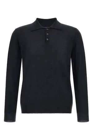 ZANONE Cashmere Polo Shirt - Blue