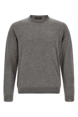 ZANONE Crewneck Sweater Ribbed Trims - Gray