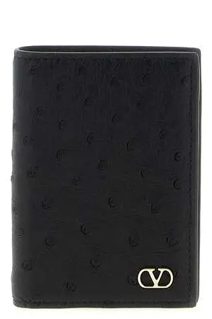 Valentino Garavani Vlogo Signature' Card Holder - Black