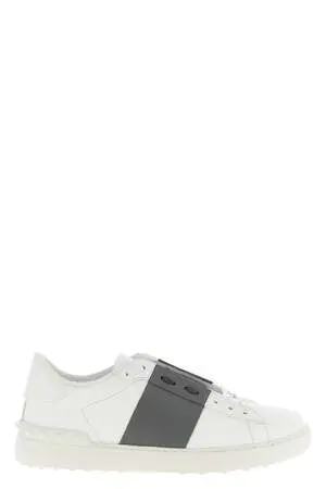 Valentino Garavani Open Sneaker With Rockstud Detail - Gray