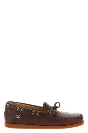 Valentino Garavani Boat Shoe 'palm Avenue - Brown