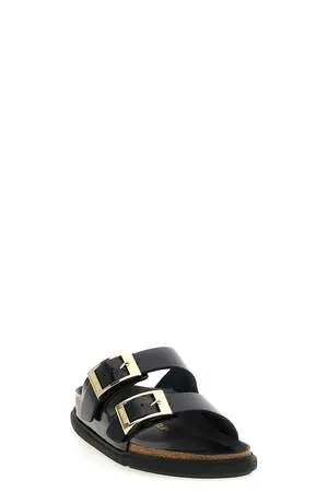 BIRKENSTOCK Sandal With Gold-tone Droplet Buckles - Black