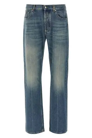 Alexander McQueen Jeans 'straight Leg Skull - Blue