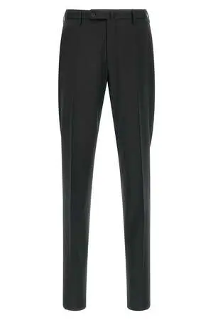 Incotex Trousers Pressed Crease Detail - Black