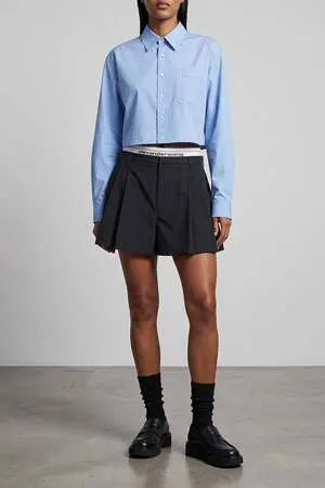 Alexander Wang Tailored Shorts With Logo Waistband