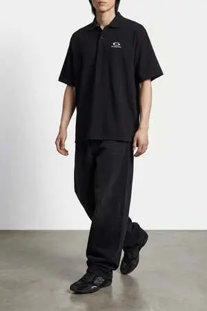 Balenciaga Polo With Embroidered Laurel Logo