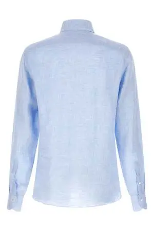 BORRIELLO NAPOLI Linen Shirt With Spread Collar