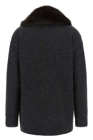 Ralph Lauren Faux Fur-trim Cardigan