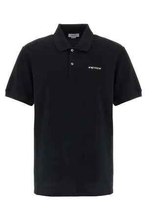 Alexander McQueen Polo 'logo Embroidery - White/black