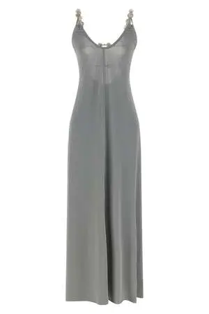 ERES Maxi Dress With Embellished Straps - Silver