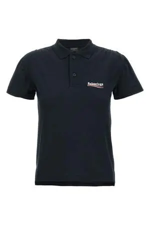 Balenciaga Polo 'logo Embroidery - Blue