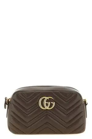 Gucci Small 'gg Marmont' Shoulder Bag - Brown