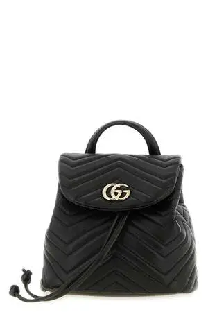 Gucci Mini Backpack Double G Detail - Black