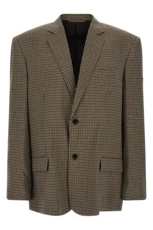 Balenciaga Single-breasted Blazer With Logo Patch