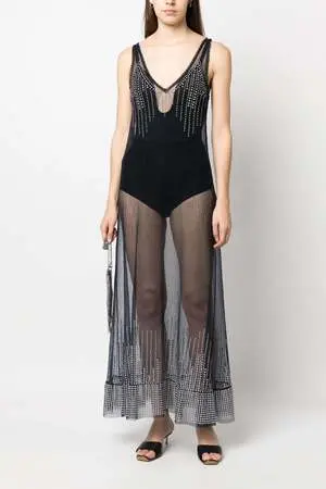 Rabanne Dress 'studded Mesh Dress