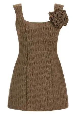 Giuseppe Di Morabito Dress 'knit Flower - Brown