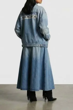 Balenciaga Denim 'godet' Skirt