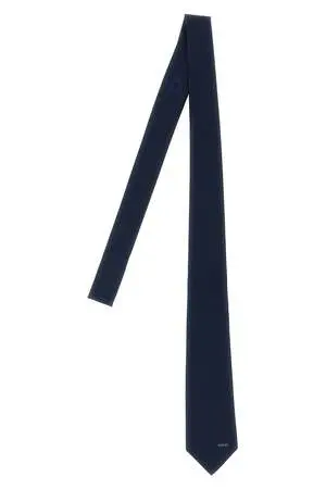 Gucci Silk Jacquard Tie With Signature Bee Detail - Blue
