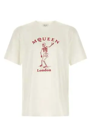 Alexander McQueen Graphic T-shirt With Skeleton Print - Red